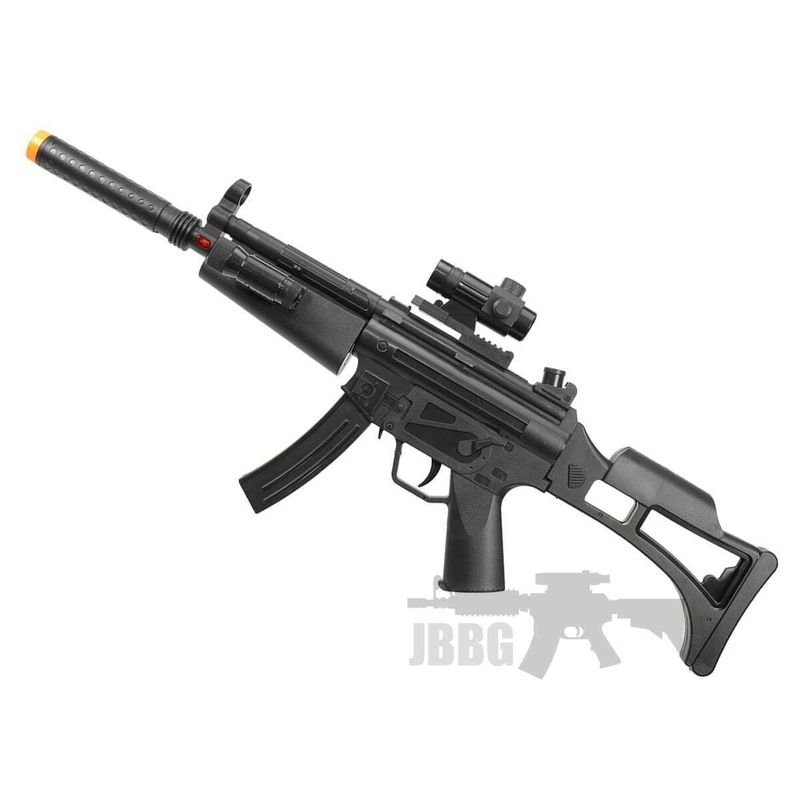 Battery Electric MP5 Style Toy Gun Light Sound Vibration Flash Cosplay ...