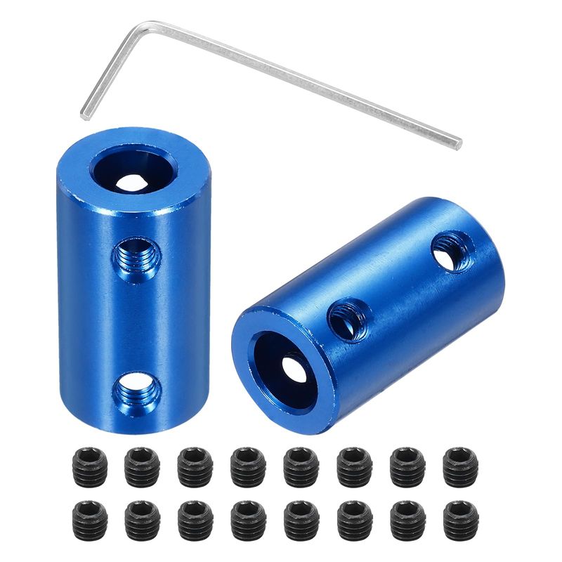 uxcell Rigid Screw Coupling 7mm to 8mm Shaft Coupler Connector L25mm x ...