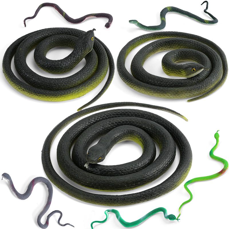 Riomeira 8 in 1 Rubber Snakes Looks Supper Real, Realistic Snakes ...