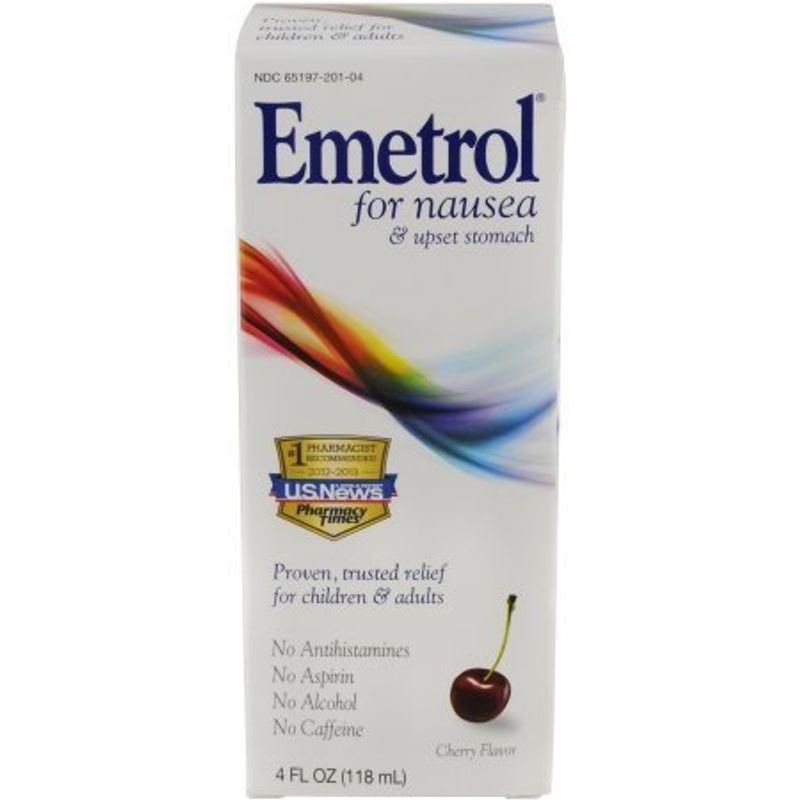 Emetrol for Nausea & Upset Stomach, Cherry Flavor Liquid, 4oz. Per ...