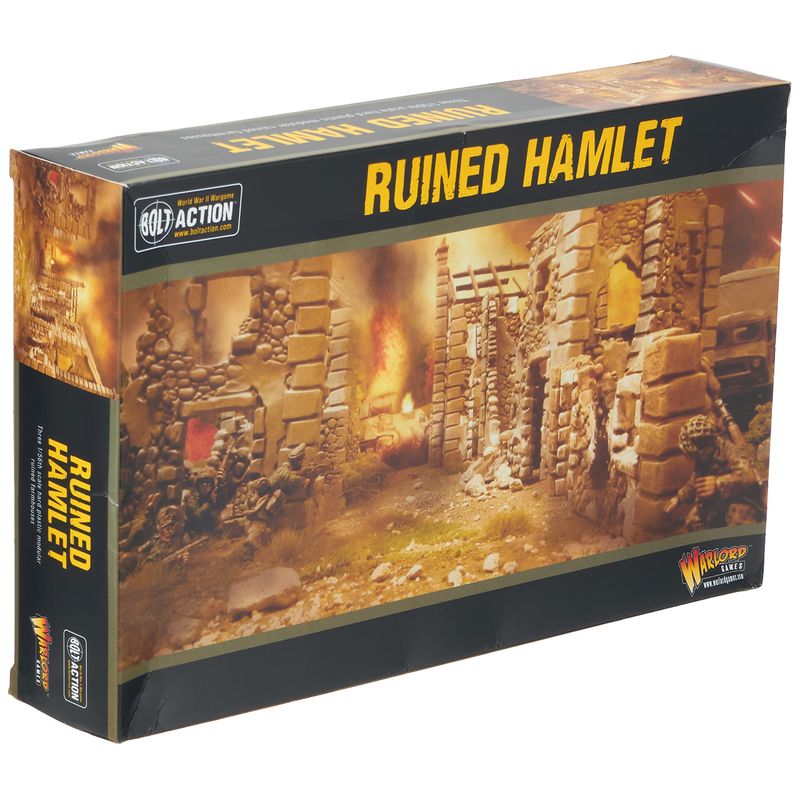 Warlord Bolt Action Ruined Hamlet 3 Buildings 1:56 WWII Military ...