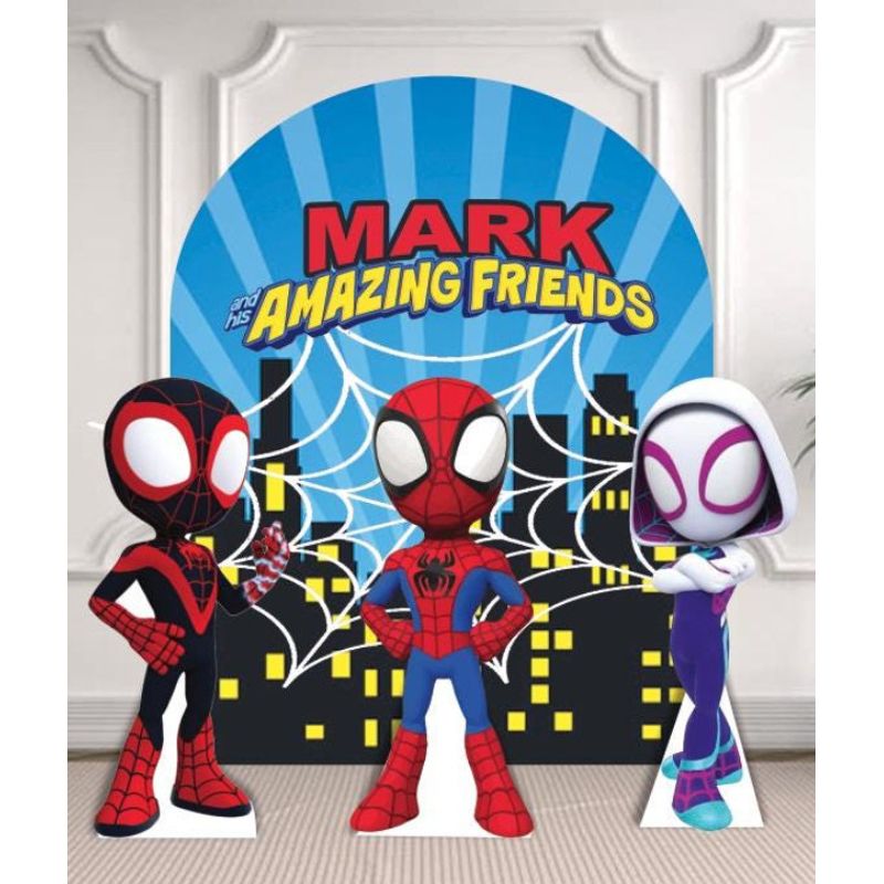 Spidey & his amazing friends backdrop, Spidey props, Spidey cutouts ...