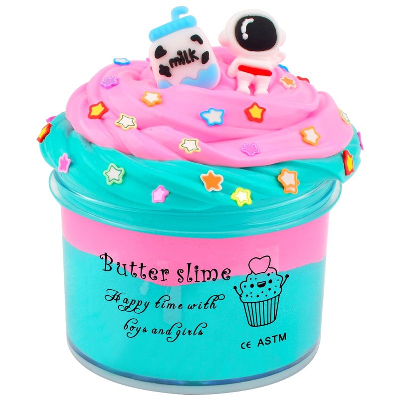 Two-Color Scented Slime, Funny Butter Slime, with 2 Fun Slime Add Ins ...