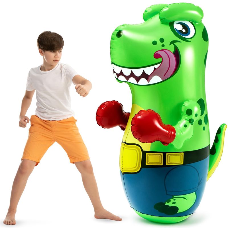 JOYIN Inflatable T-Rex Dinosaur Bopper 47 Inches, Bop Bag Inflatable ...