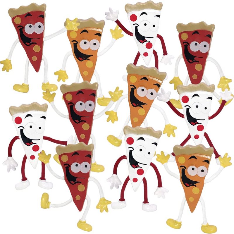 ArtCreativity Bendable Pizza Figures, Set of 12, Bendable Toys for Kids ...