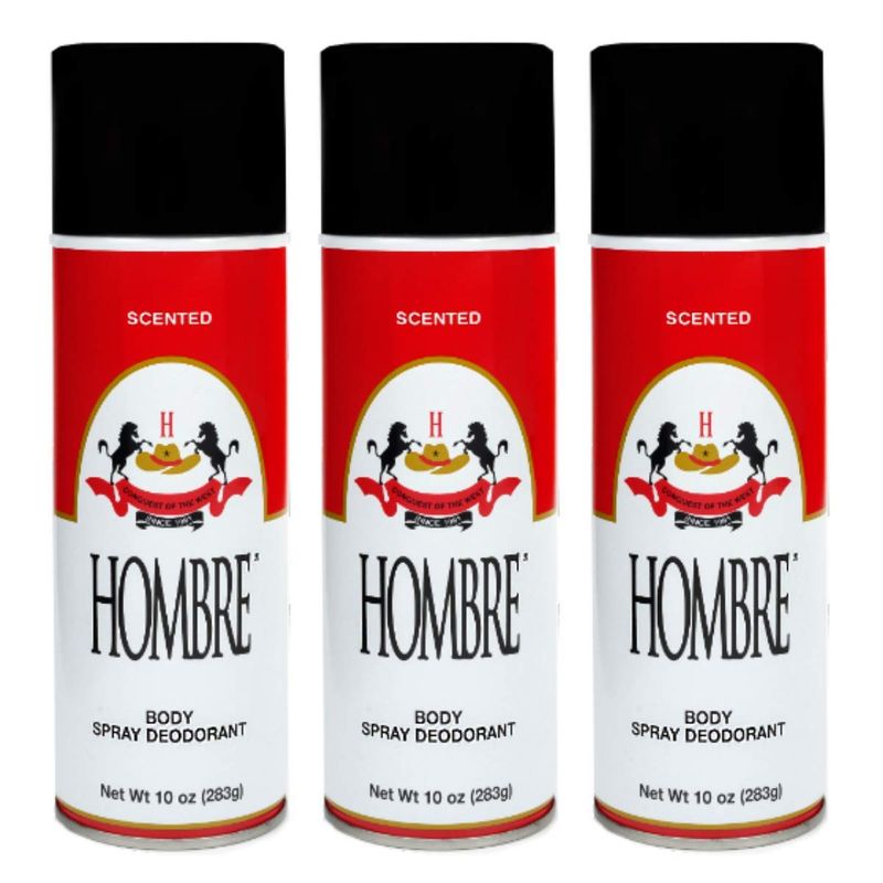 Hombre Red Deodorant Body Spray Classic for Men (3 Pack) - EveryMarket