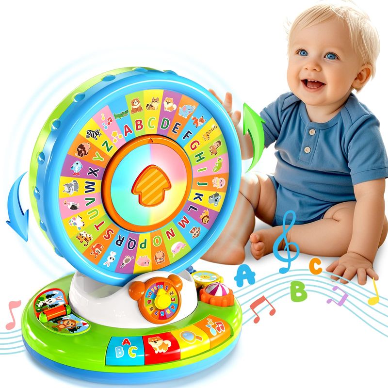 Learning Toy for Kids 1 2 3 Year Old Boys Girls, Spin and Sing Alphabet ...