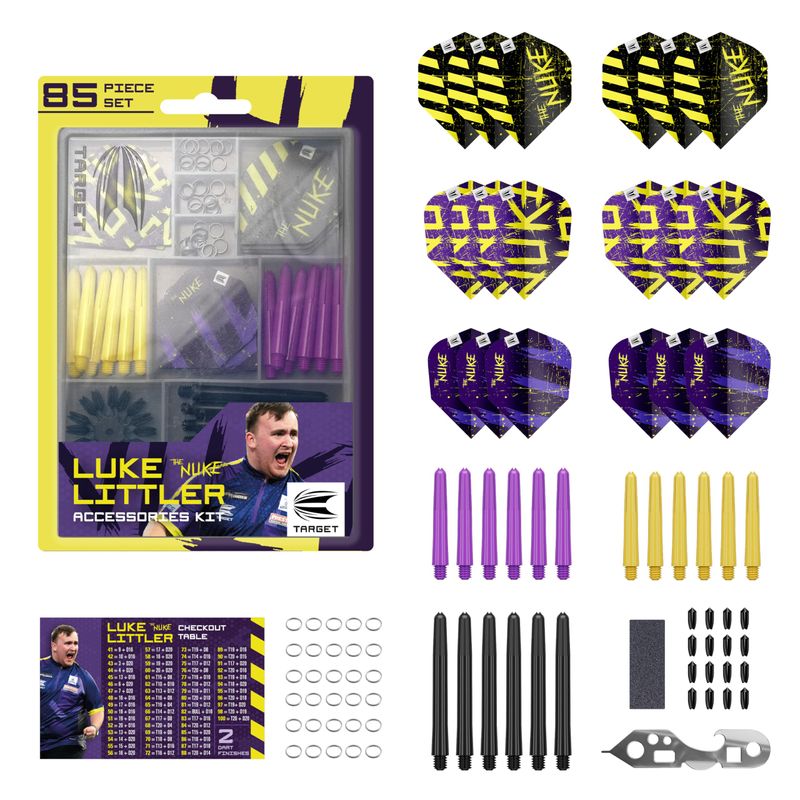 TARGET Darts Luke Littler Dart Accessories Set | The Nuke 85 Piece ...