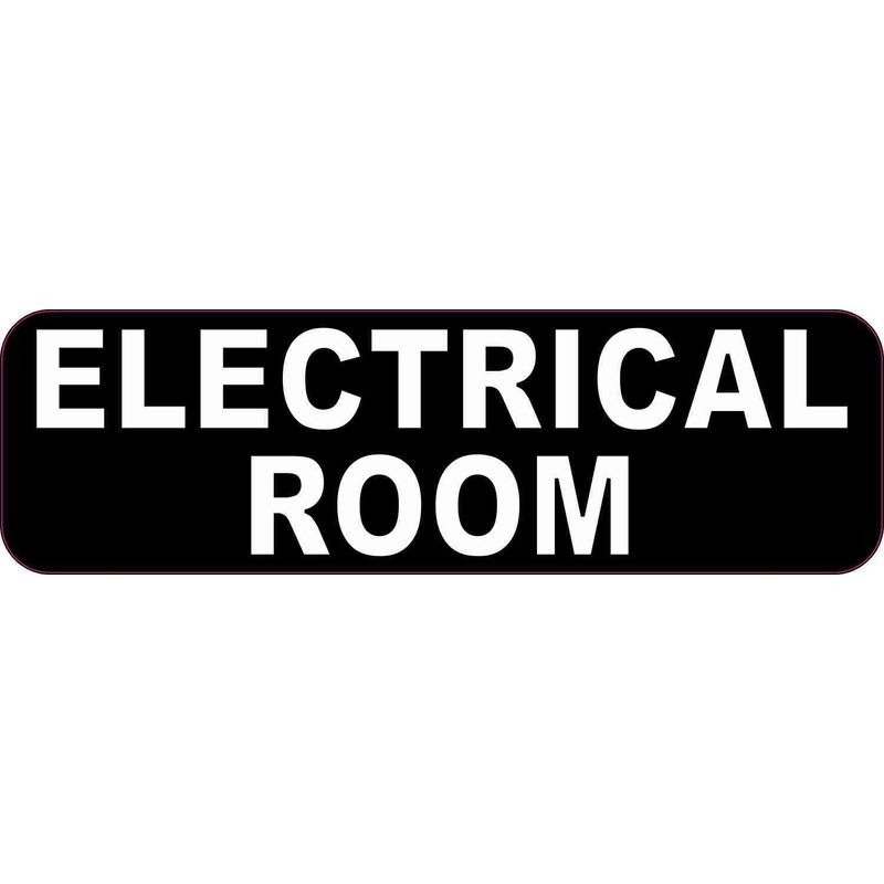 StickerTalk Caps Electrical Room Vinyl Sticker, 10 inches by 3 inches ...