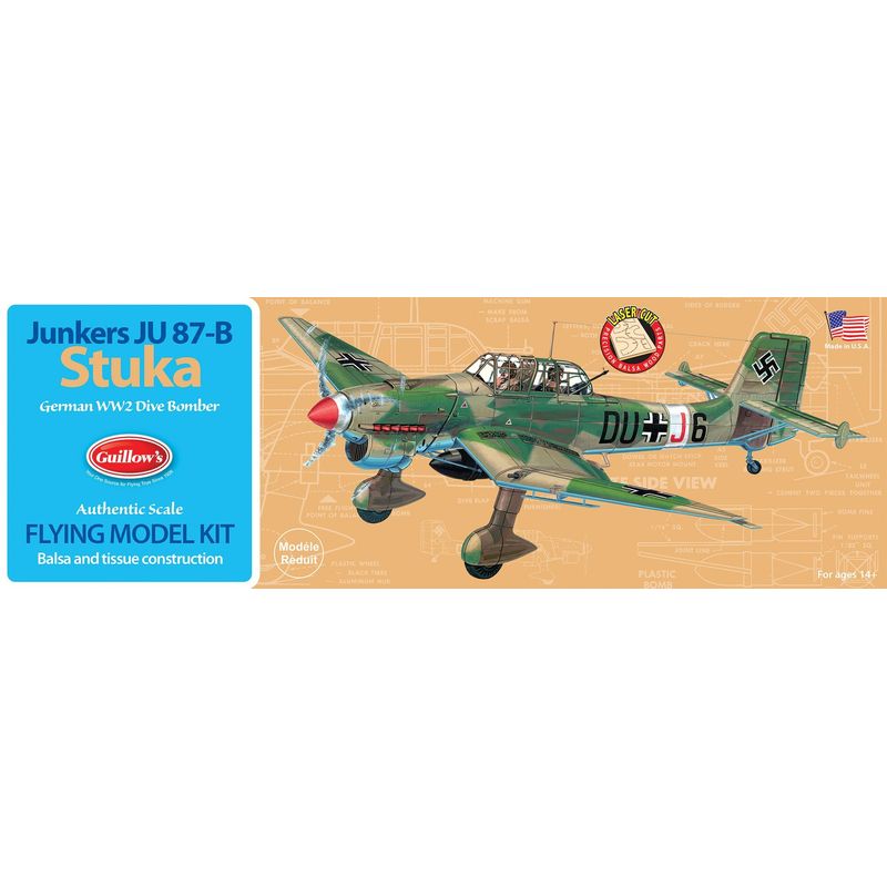 Guillow's Junkers JU 87-B Stuka Model Kit Small - EveryMarket