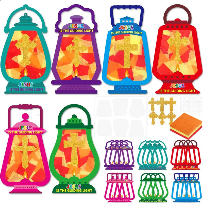 Treasure Cove Christian Sunday School Craft Jesus Lights The Way Tissue ...