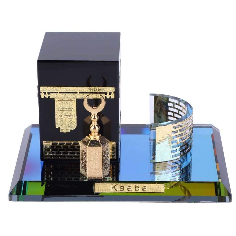 Muslim Kaaba Model Crystal Gilded 3 Piece Set Kaaba Replica Model ...