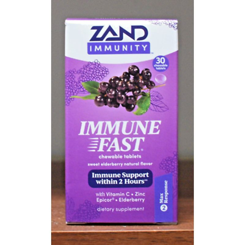 Zand Immune Fast Elderberry 30 Chewable Tablets Immunity Support within ...