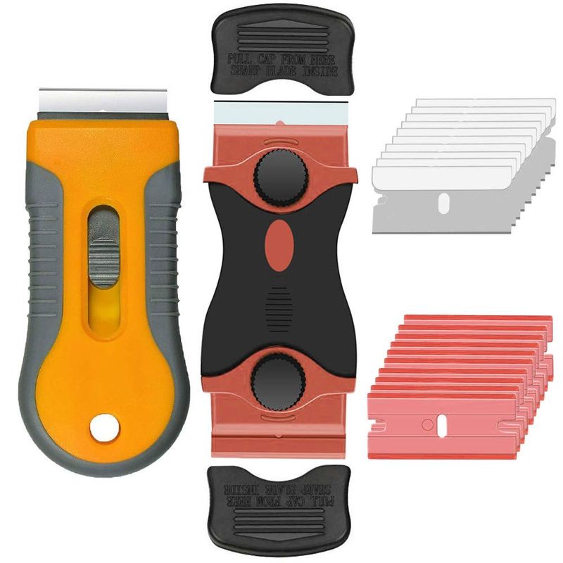 Kiligen 2pcs Scraper Glass Scraper Pocket Scraper Stainless Blade ...