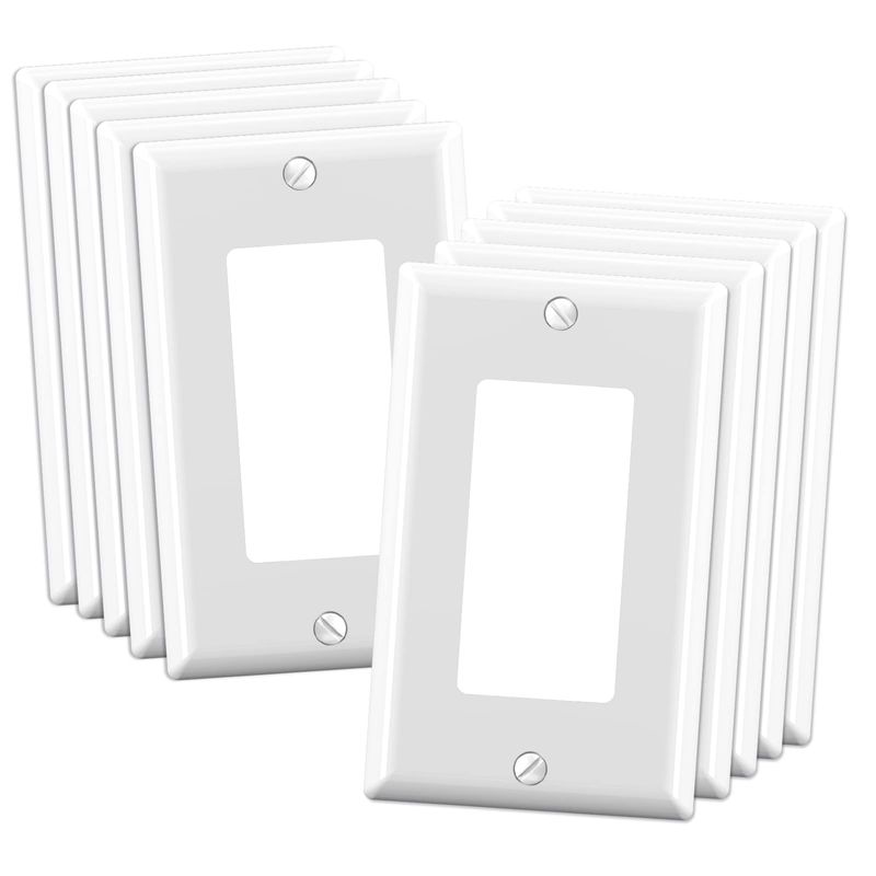 ELEGRP Decorative Receptacle Wall Plate, 1-Gang Standard Size Decorator ...