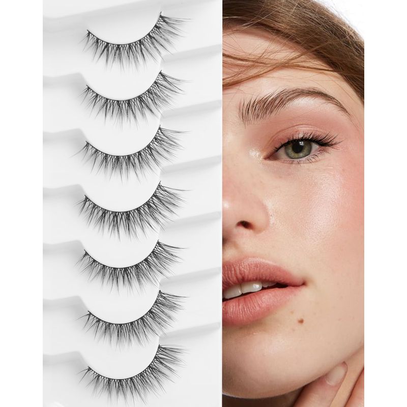 Onlyall Natural Lashes Wispy Lashes Natural Look False Eyelashes ...