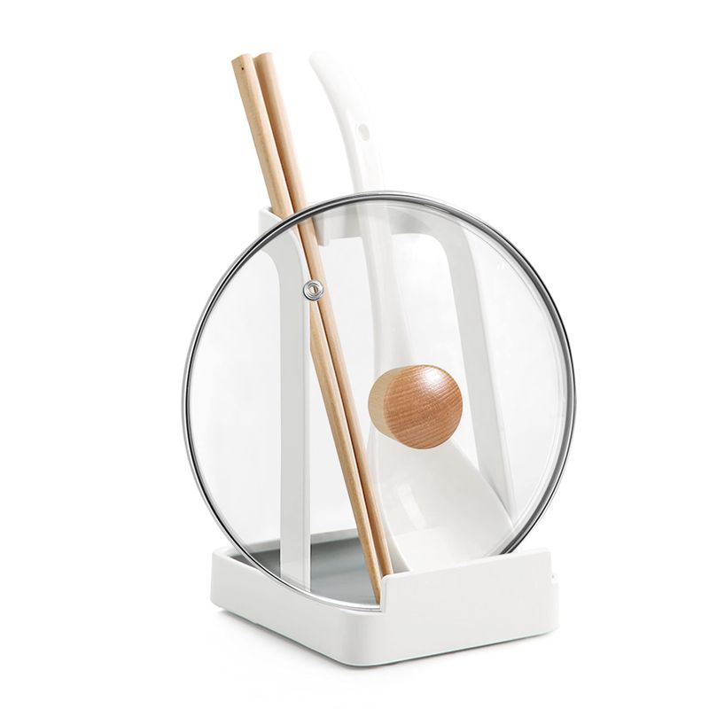 HOGAWAY Ladle Stand, Pot Lid Stand, Kitchen Tool Stand, Chopping Board ...