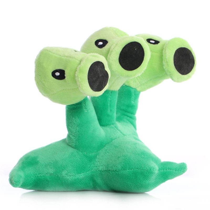 JHESAO 7" Pea Plants and Peashooter Plush Toys Threepeater PVZ Plush 1 ...