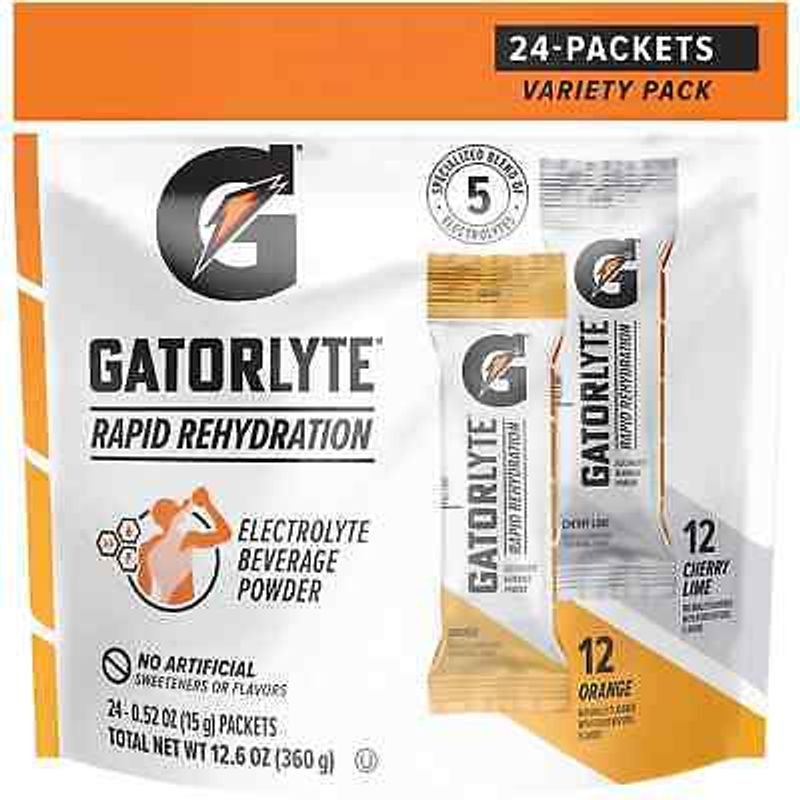Gatorlyte Rapid Rehydration Electrolyte Beverage Powder Variety Pack ...