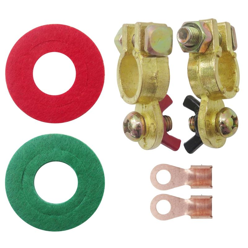 Life Girl Star 2x Solid Brass Battery Terminal Connector Top Post End ...