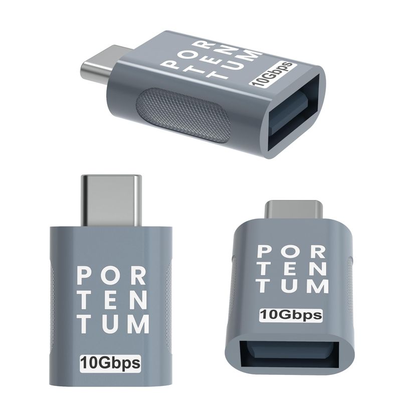 PORTENTUM 3 units USB c to USB Adaptor 3.0 (3.1) Adapter with 10Gb ...