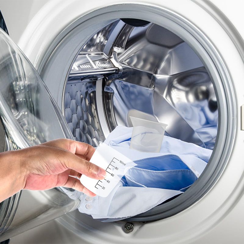 Tomtary 2Pcs Silicone Laundry Dosing Ball Laundry Liquid Dosing Measuring Cups Dosing Ball for ...