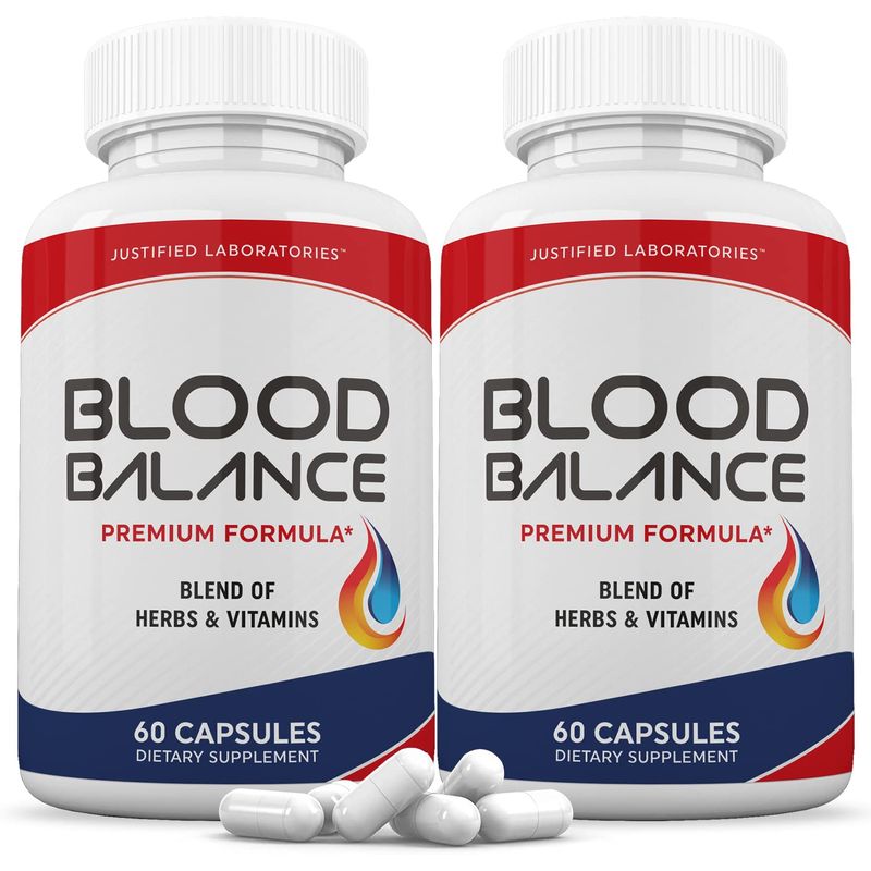 (2 Pack) Blood Balance Advanced Formula 620MG Formula Supplement Pills ...