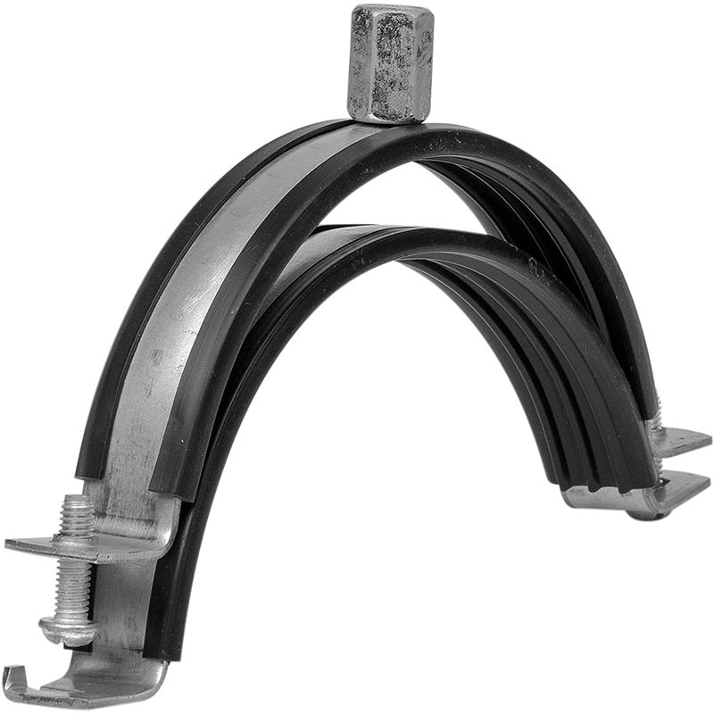 4 Inch / 100 mm Galvanized Pipe Hanger with Rubber - Conduit Mounting ...