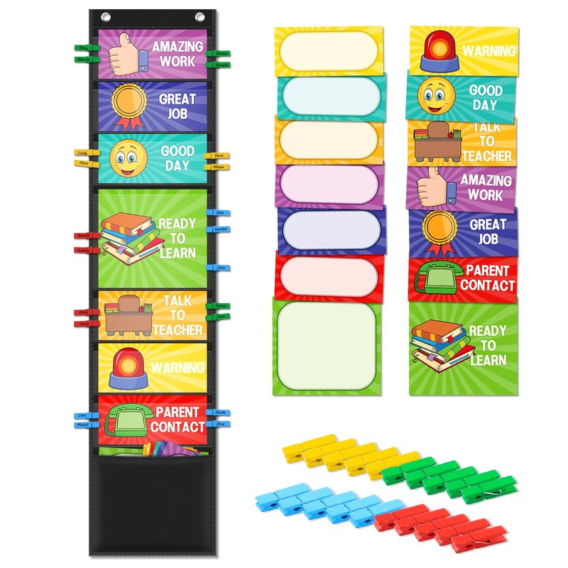 VNOM Student Behavior Clip Chart for Classroom Management Kids Reward ...