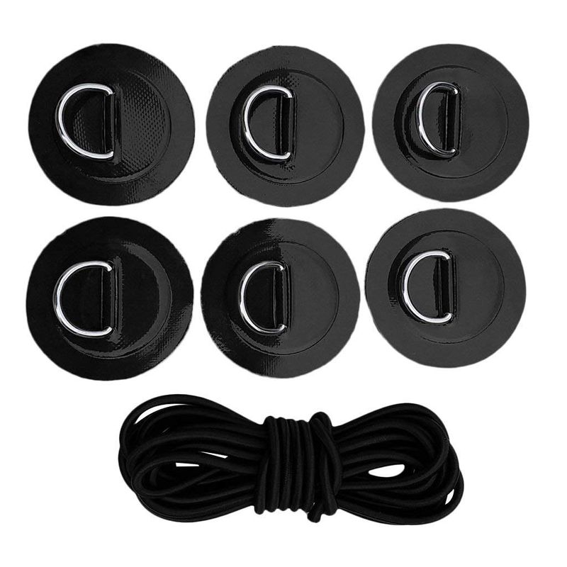 Heavy Duty SUP Bungee Deck Rigging Kit with 6 Piece Stainless Steel D ...