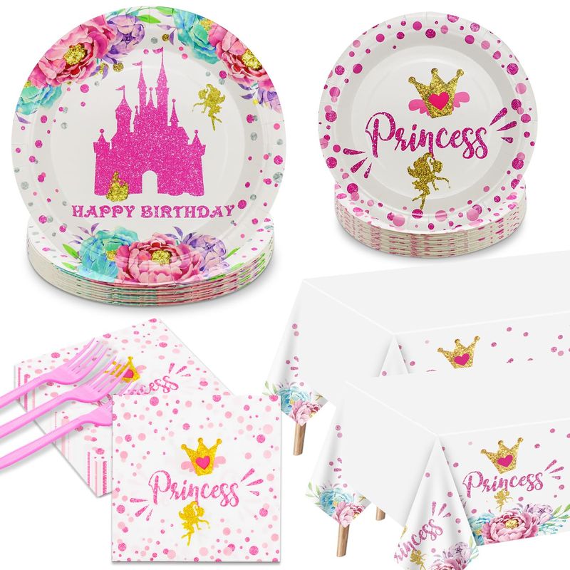 Princess Party Decorations - 162pcs Castle Decorations Including Pink ...