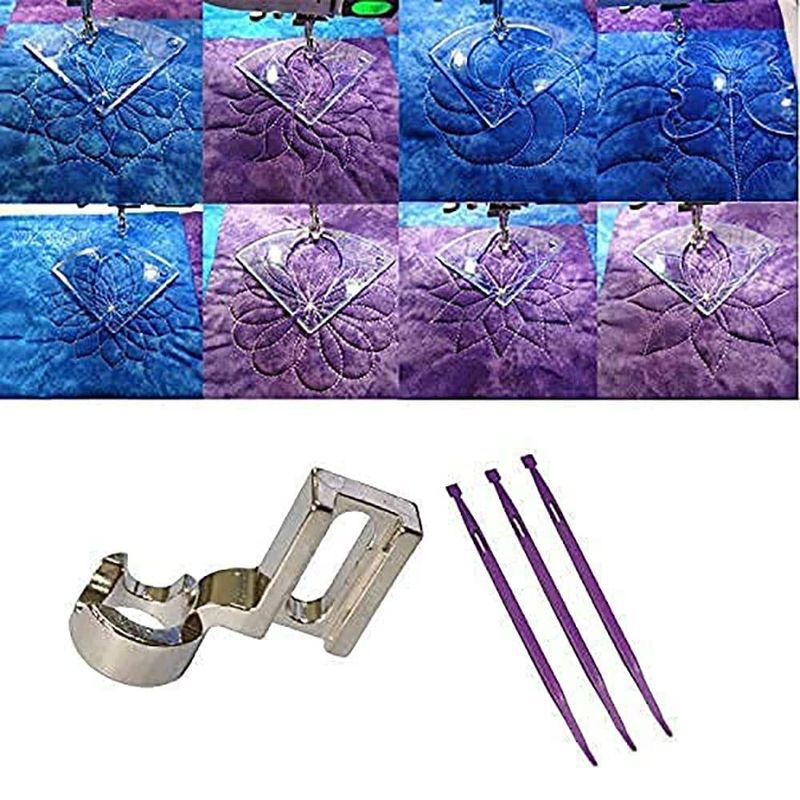 Free Motion Quilting Rulers and Templates Set, Incuding 8pcs Rulers ...