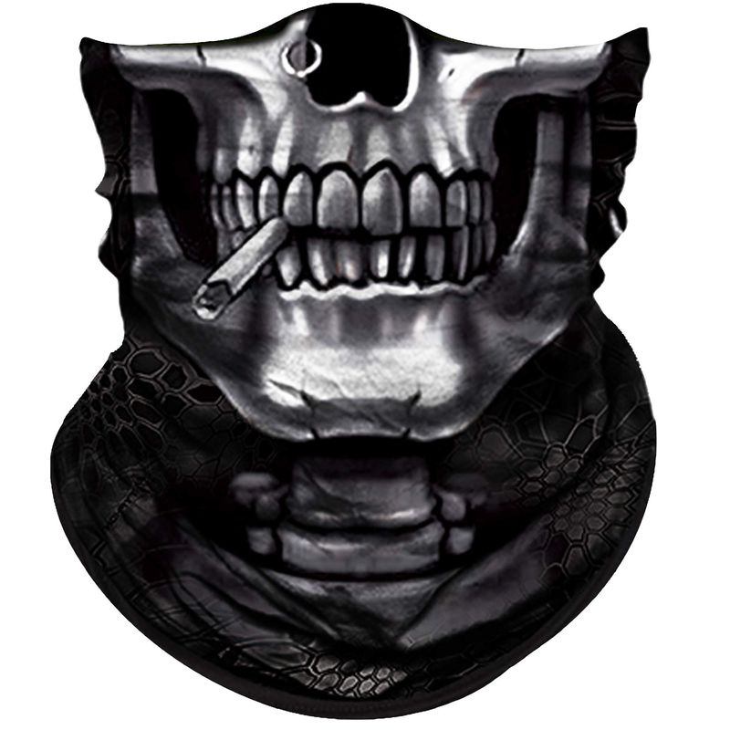 Obacle Skull Face Mask Half for Dust Wind UV Sun Protection Seamless 3D ...
