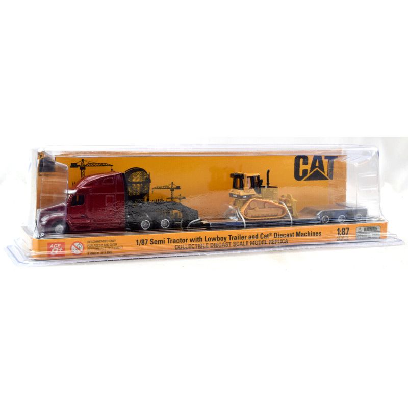 Diecast Masters Peterbilt 579 Tractor Trailer & CAT D5M Dozer 1:87 ...