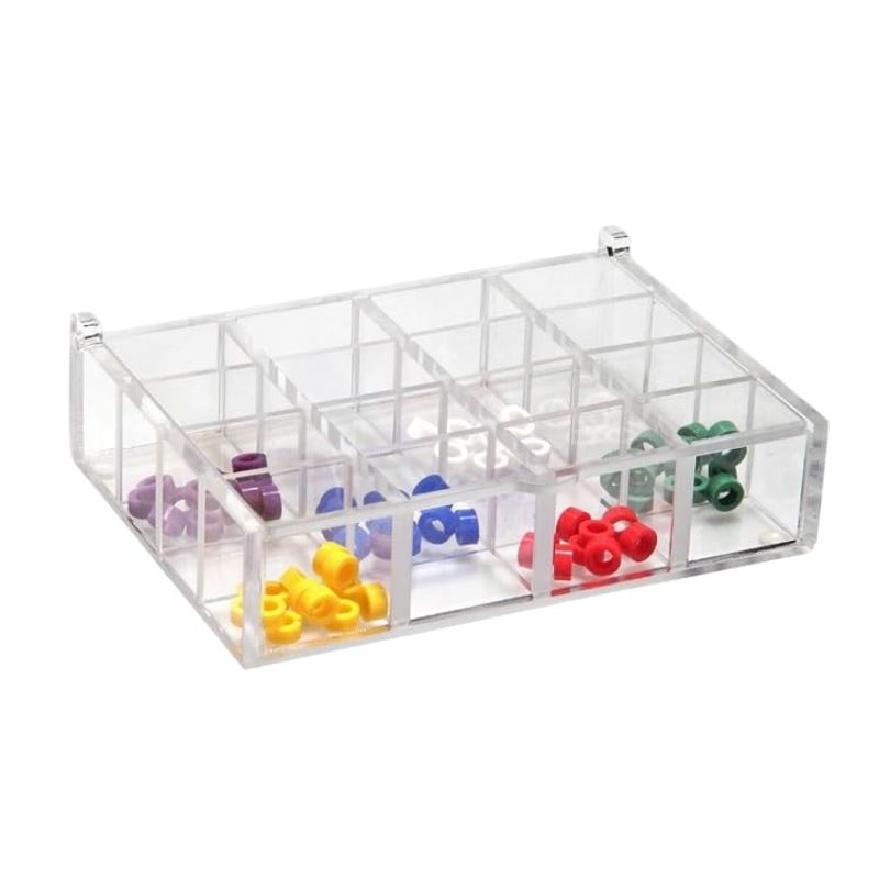 AmeriCan Goods Dental Color Code Ring Dispenser Acrylic, Clear 16 Hole ...