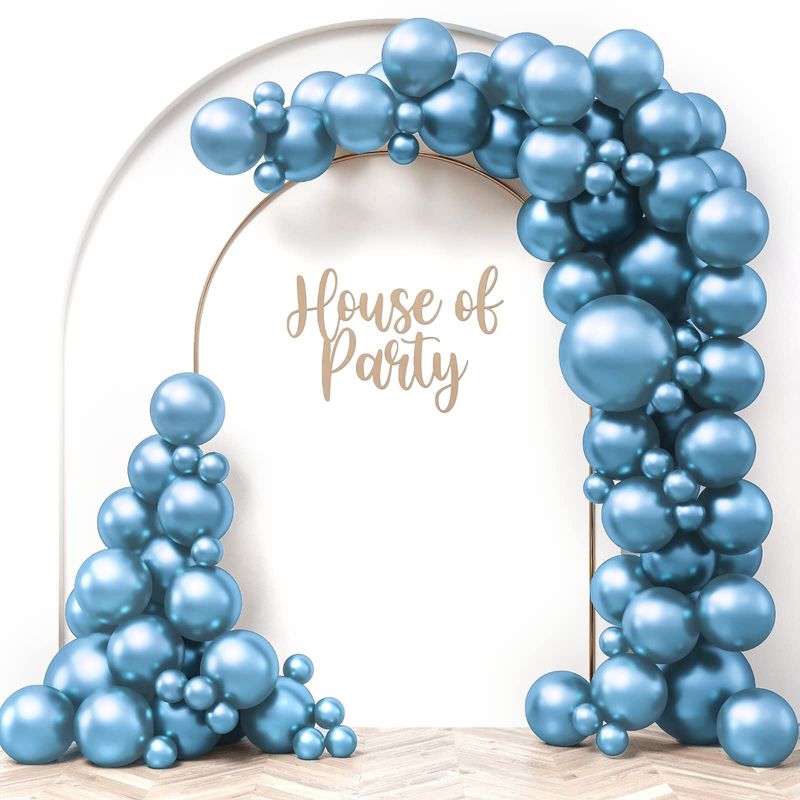 HOUSE OF PARTY Metallic Blue Balloons - Blue Balloon Garland, 5/12/18 ...