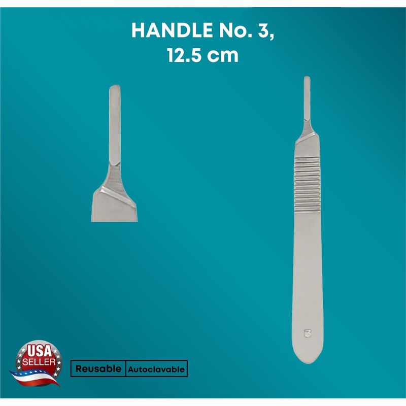 Surgical Scalpel Handle No# 3 Removable Blade Medical Veterinary Dental ...