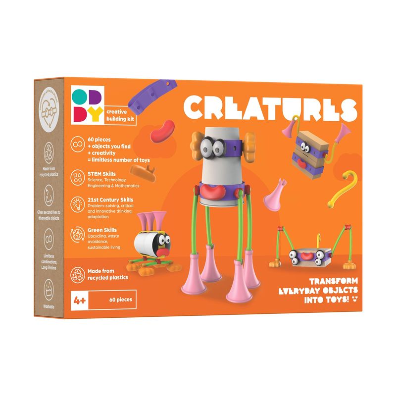 Oddy Creatures Creative Play Kit - Eco-Friendly STEM Toy Set for Kids 4 ...