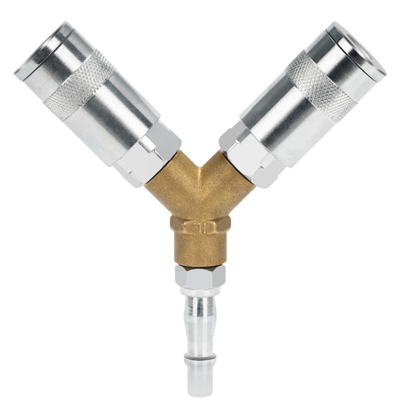 Noosverl 1/4" BSP Airline Hose Connectors 3 Way Quick Release ...