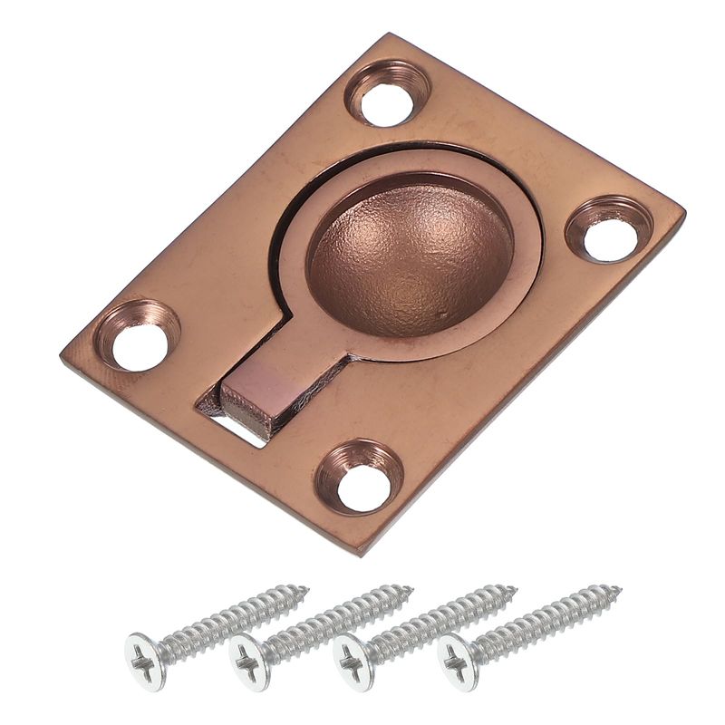 PATIKIL 1-7/8"x1-1/2 Flush Pull Ring Handles, 316 Stainless Steel ...