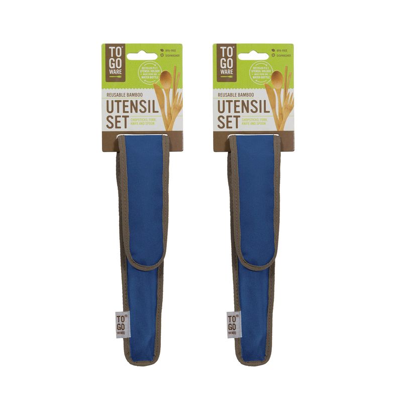 TO GO WARE Reusable Bamboo Utensil Travel Set | Includes Fork, Knife ...