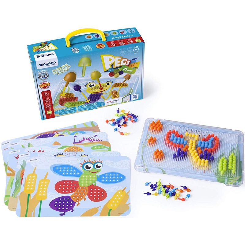 Interactive Peg Board Game with 180 Pegs & 6 Worksheets, 3/8" - Online ...