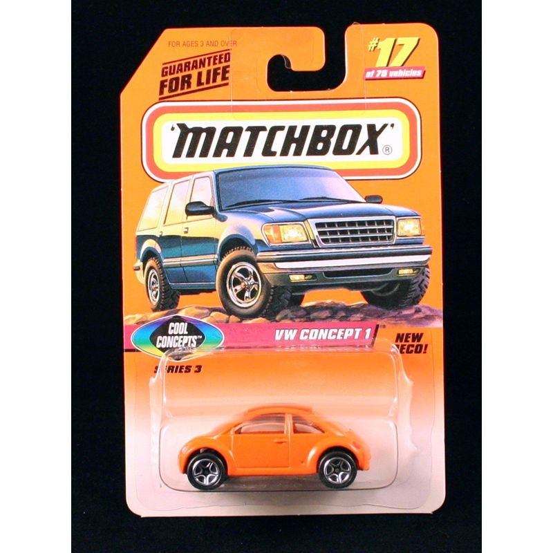 Matchbox VW Concept 1 Orange Cool Concepts Series 3 1998 Basic Die-Cast ...