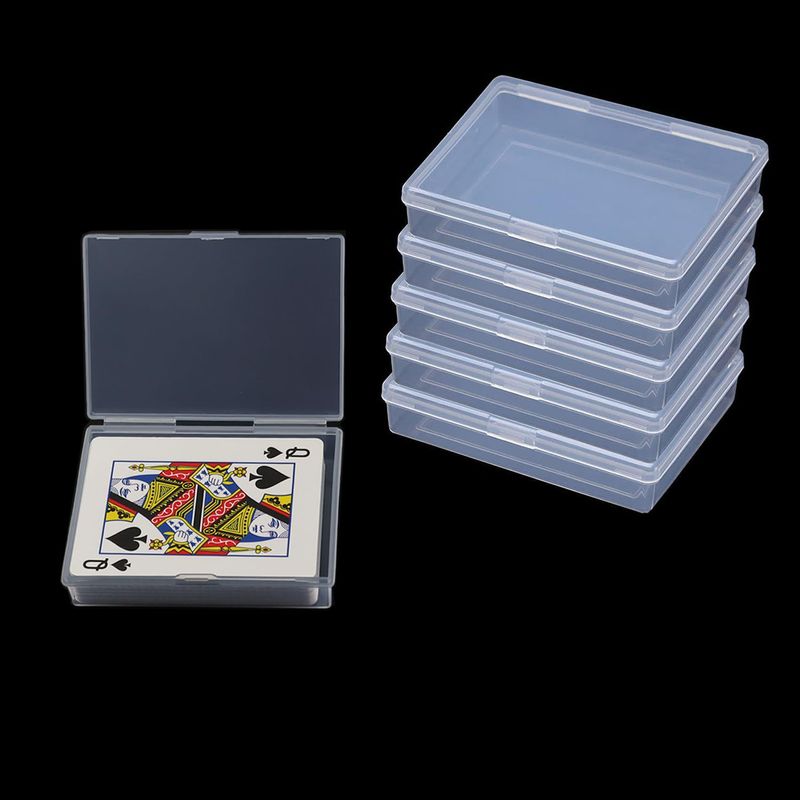 Playing Card Deck Cases 6pcs Plastic Empty Playing Card Box Holder ...