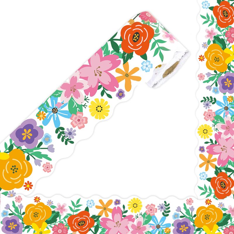 65.6ft Bulletin Board Borders, Flower Bulletin Board Decorations ...