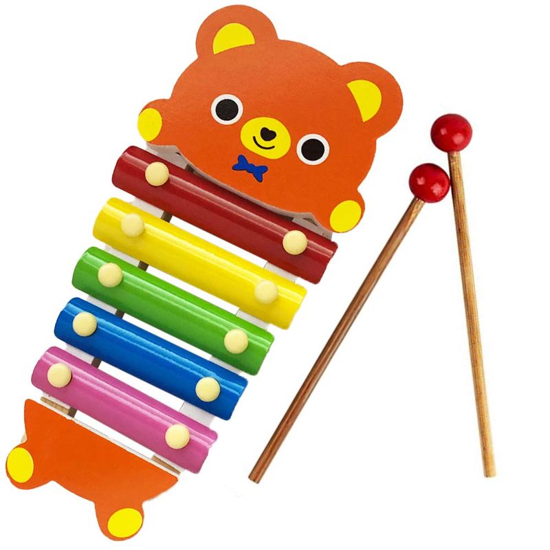 ArtCreativity Teddy Bear Xylophone, 1PC, Fun Musical Instruments for Kids, Colorful Xylophone ...