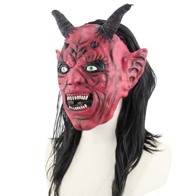 Remarks Japan Demon Mask, Realistic Disguise Mask, Red Demon Mask, Oni ...