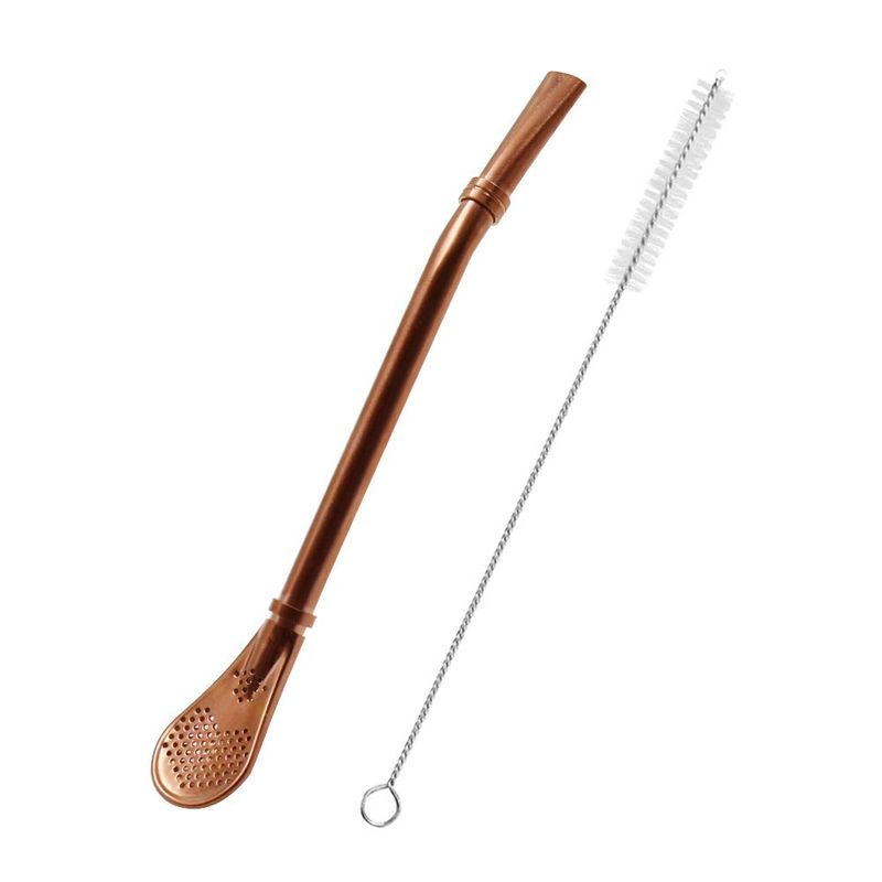 Yerba Mate Bombilla, Stainless Steel Drinking Straws with Filter Spoon ...