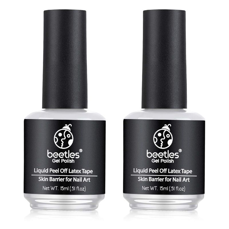 beetles Gel Polish Latex Liquid 2 * 15ml Nail Simple Peel off Cuticle ...
