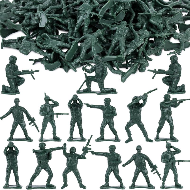 MCPINKY 100PCS Army Men Toy Soldiers, Plastic Soldier Figures Army Men ...